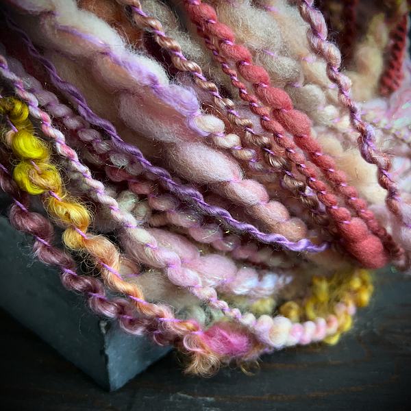 Hand spun knitting art yarn - Mynoush